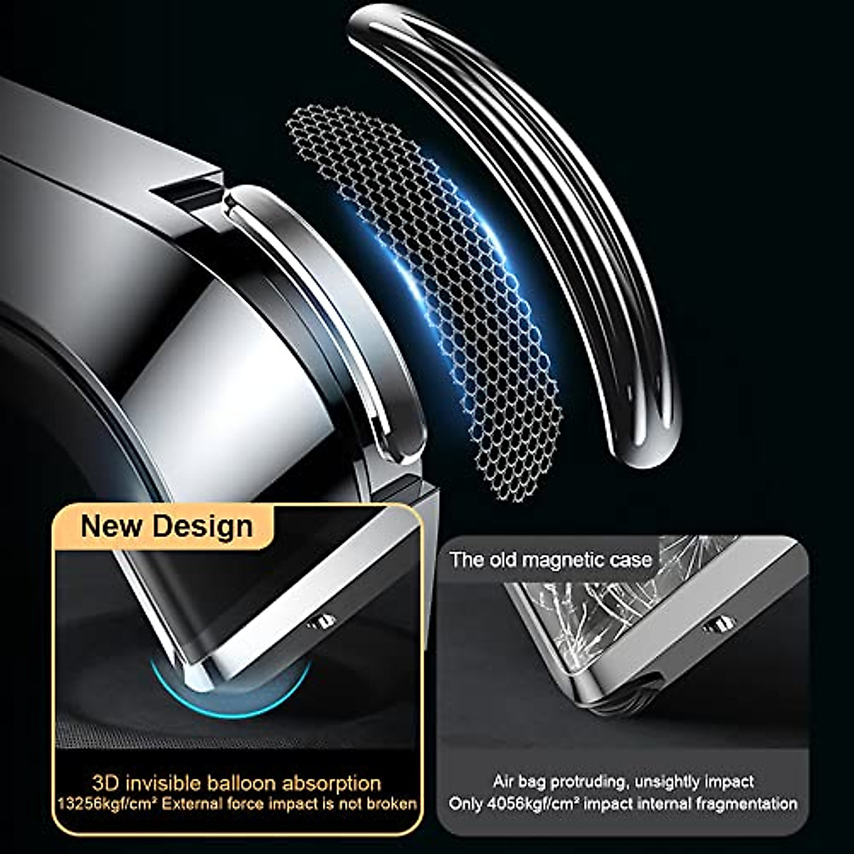 QUIETIP Case Compatible OnePlus 11 5G,Magnetic Body Metal Frame Double Sided Clear Tempered Glass Shockproof with Camera Protection Cover Thin,Green