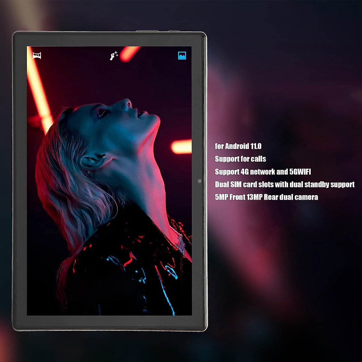 Zyyini P10 10 Inch Kids Tablet for Android 11, 6GB RAM 256GB ROM Octa Core Processor WiFi Kids Tablets,Dual Camera 2 Card Slots 7000mAh,for Daily Entertainment and Travel(Grey)