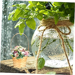 CIMAXIC 6pcs Woven Doll Basket Baskets Home Decor Doll House Dollhouse Mini Woven Basket Mini Basket Miniature Basket Decoration Miniature Storage Basket Mini Basket