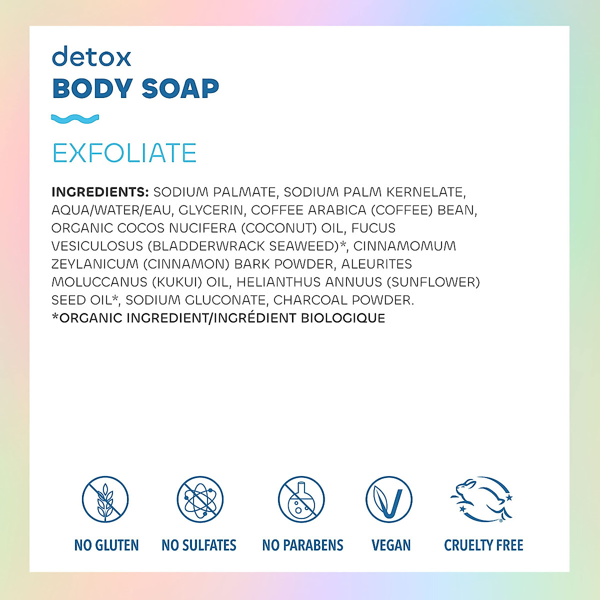 Seaweed Bath Co. Detox Body and Facial Bar Soap Duo, 3.75 Ounce (Pack of 2), Sustainably Harvested Seaweed, Charcoal, Volcanic Ash