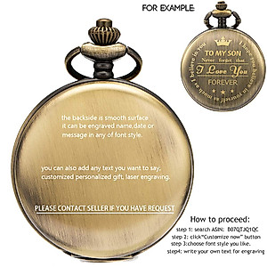 ManChDa Pocket Watch - Engraved Bronze Retro Vintage Double Hunter Series Skeleton Dial Delicate Mechanical Movement + Gift Box