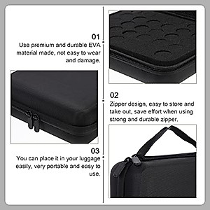 SEWACC Essential Oil Storage Case Travel Carrying Holder Art Craft Organizer Bag for 5ml 10ml 15ml Essential Oil Bottles Black