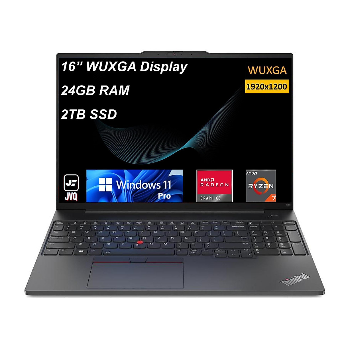 lenovo Newest ThinkPad E16 Gen 1 Business Laptop, 16" WUXGA IPS Display 300 nits, AMD Ryzen 7 7730U Processor (up to 4.50 GHz), 24GB RAM, 2TB SSD, Webcam, WiFi, Win 11 Pro