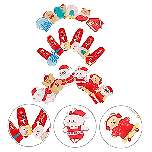 Kisangel 18pcs Holiday Snowman Clip Xmas Man Party Stuffers Clips Gingerbread Pins Santa Farmhouse Barrettes Cute Cartoon Clasp Head Women Rabbit Stocking Duckbill Pin Barrette Grip