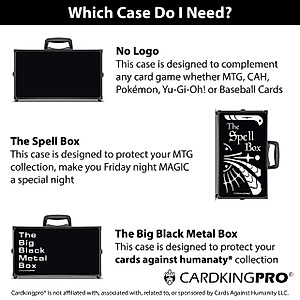 The Big Black Metal Box (BBB Edition) | Case Is Compatible with Cards Against Humanity, All Standard Card Games (Game Not Included) | Includes 8 Dividers | Fits up to 2500 Loose Unsleeved Cards, Boks