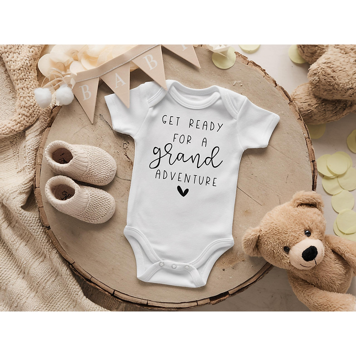 Pineapple Pancake Kids Pregnancy Announcement For Grandparents Get Ready for a Grand Adventure Infant Bodysuit