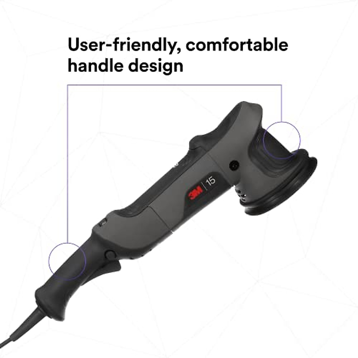3M Perfect-It Random Orbital Polisher, 34100, 15mm, 120V/60Hz, Variable Speed Control for Automotive Refinishing, Refining, Polishing