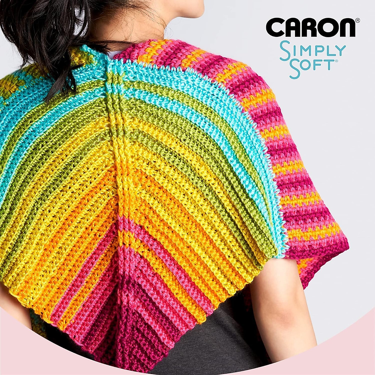 Caron H970039727 Simply Soft Solids Yarn 100% Acrylic - 6 oz - Black - Machine Wash & Dry