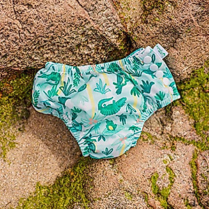 i Play Boys Reusable Absorbent Baby Swim Diapers Green Tropical Jungle 3T