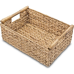 Seagrass And Wicker Hyacinth Basket Storage, Natural Baskets for Organizing, Wicker Baskets for Storage