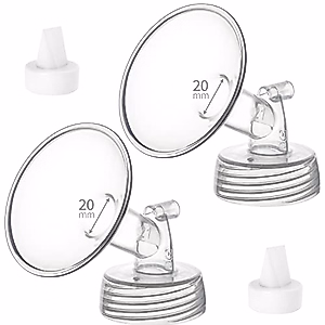 Belmikal 20mm Flange&Duckbill Valve Compatible with Spectra S2 S1 9 Plus Ameda MYA Motif Luna Breastpumps Replacement Spectra Pump Parts Spectra Flange. Compatible with Spectra Parts/Accessories