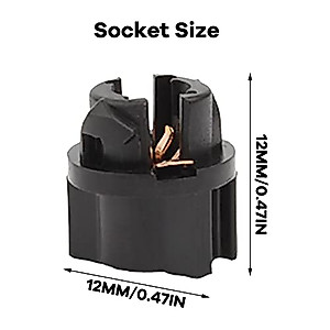 ALOPEE T5 Twist Lock Socket 2721 Wedge Base Socket for Auto Dashboard Instrument Panel Cluster Light Bulbs Socket DC 12V, Pack of 20