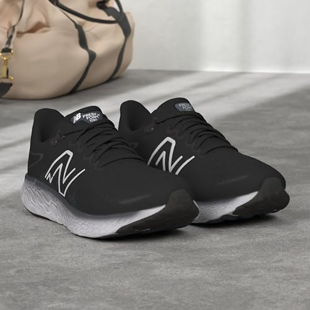 New Balance Men's Fresh Foam X 1080 V12 Running Shoe, Black/Thunder/White, 9