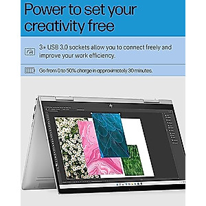 HP Envy 2 in 1 Touch Screen Laptop 2023 Newest, 14" FHD IPS Touchscreen, Intel Core i5-1335U(10-core Up to 4.60 GHz), 8GB RAM, 512GB SSD, Intel Iris Xe Graphics, Wi-Fi 6E, Fingerprint, Win 11 Home