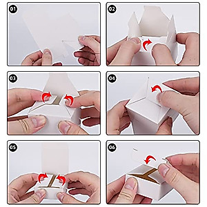 NIGNYA Tiny Gift Boxes 2.16x2.16x0.98 Inch, White Cardboard Tiny Boxes for Gifts 100PCS, Earring Jewelry Gift Boxes White Box for Wrapping Gifts, Small Paper Boxes for Presents