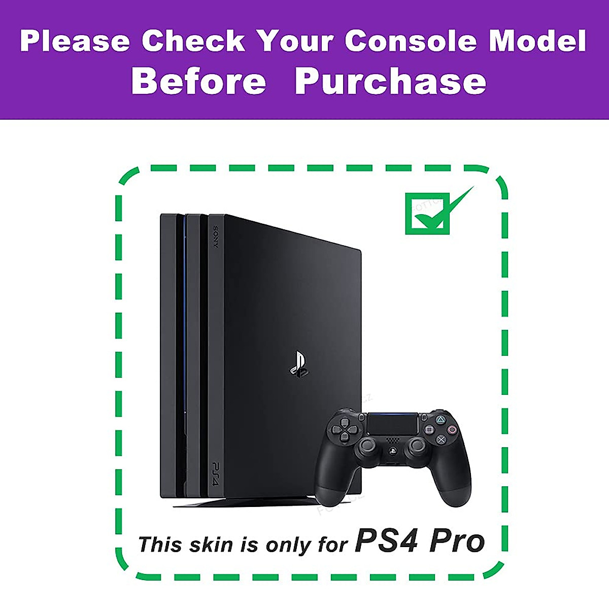 FOTTCZ Full Body Purple Cosmic Nebular Protective Vinyl Skin Decal for PS4 Pro Console and 2PCS PS4 Pro Controller Skins Stickers