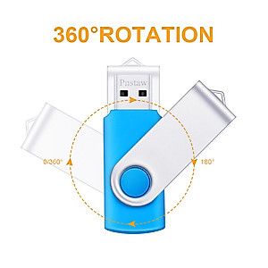 32GB USB 2.0 Flash Drive Pnstaw Swivel Memory Stick Thumb Drive Pen Drives Jump Drive for Data Storage, File Sharing(10 Pack,Multi-Color) (32GB)