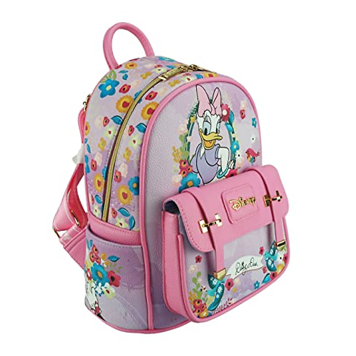 Wondapop Disney Daisy Duck 11" Vegan Leather Fashion Mini Backpack