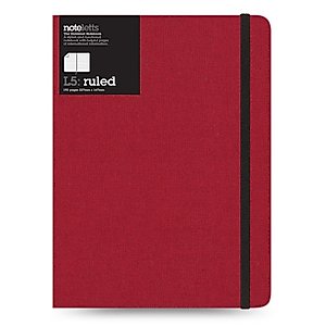 Letts Noteletts Universal Notebook, Large Ruled Burgundy, 8.87 x 6.5 Inches, 192 Pages (LEN5RBY)