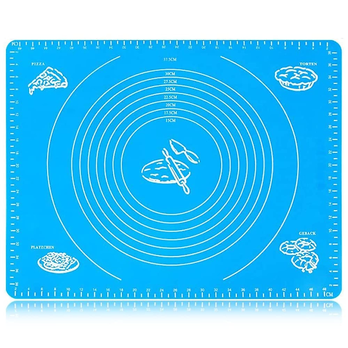 Silicone Pastry Mat Baking Mat for Rolling Dough with Measurement Non Stick Fondant Mat