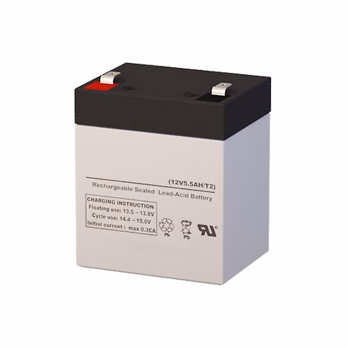 B&B Battery BP5-12 T2 Replacement Battery - 12 Volt 5.5 AH F2 Terminal by SigmasTek