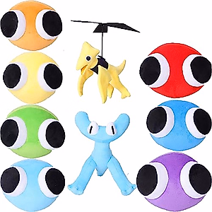 Koveviuy Cyan Rainbow Friends Chapter 2 Plush - 12" Stuffed Animal Doll Toy, Perfect for Children and avid Gamers, an Excellent Choice for Holidays and Birthdays.