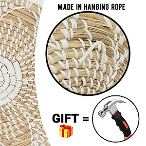 Wall basket décor basket wall décor set of 6 wall baskets woven wall décor wicker wall décor woven basket wall décor wall hanging baskets boho wall baskets seagrass baskets set boho basket wall art set 6