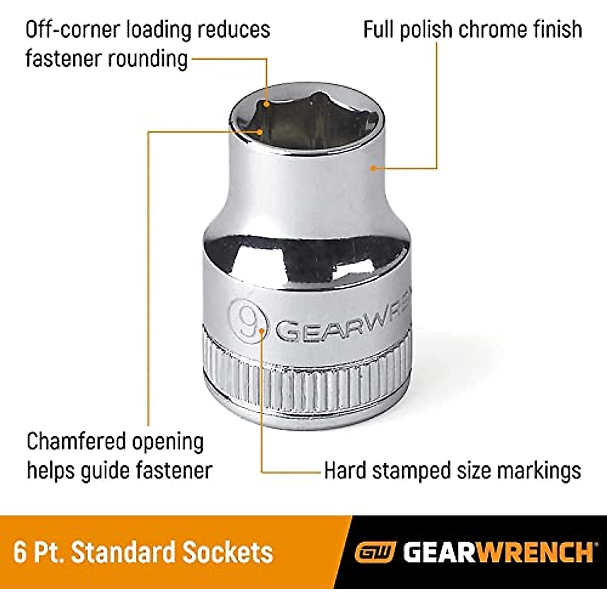 GEARWRENCH 47 Pc. 1/4" Drive 6 Pt. Socket Set, Standard & Deep, SAE/Metric - 80314D