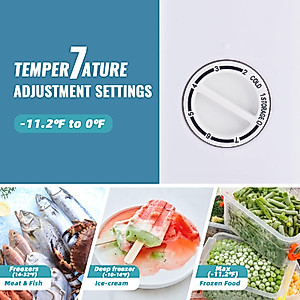 DEMULLER Upright Freezer 3.2 Cu.ft Freezer Single Door Freestanding Mini Freezer with Adjustable Thermostat Small Freezer for Kitchen, Apartment, Basement, Dorm, Black