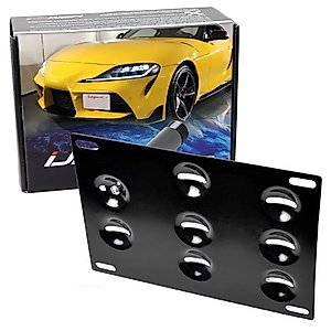 iJDMTOY Compatible with 2020-up Toyota Supra GR No Drill Front Bumper Tow Hook License Plate Mounting Bracket Adapter Kit