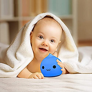 Litake Cute Night Light, Battery Night Lights for Kids, Silicone Tap Light, Baby Toddler Kids Night Lights for Bedroom Christmas Birthday Gifts, Warm White/ Single Color/7 Color Breathing Modes