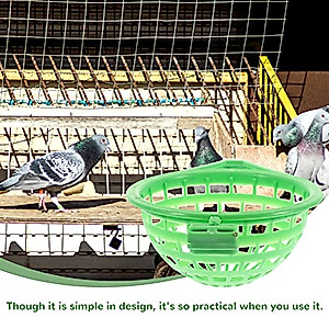 Mipcase 2pcs Plastic Bird Nest, Canary Nest Plastic Hollow Hanging Cage Finch Parrot Canary Pigeon Nest Bowl Eggs Hatching Tool Pan, Bird Breeding Hut Nest Pan