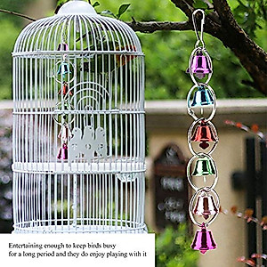 Unibell Parrot Toy Bird Toys Hanging Bells Toy Parrot Toy Suitable for Parrots and Birds