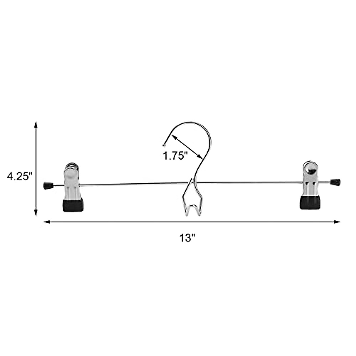 Tosnail 15 Pack Stackable Skirt Pants Clothes Hangers with Non-Slip Clips, Add-On Hangers, Cascading Hangers Space Saving Closet Organizer