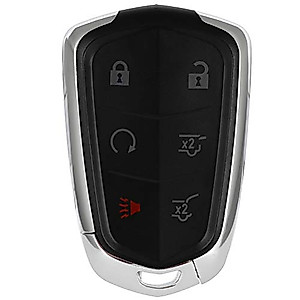 ROADFAR HYQ2AB 6 Buttons Keyless Entry Remote Car Key Fob 1pc Shell Case Uncut Replacement fit for Cadillac CTS for Cadillac XTS 14-19 for Cadillac ATS 15-19