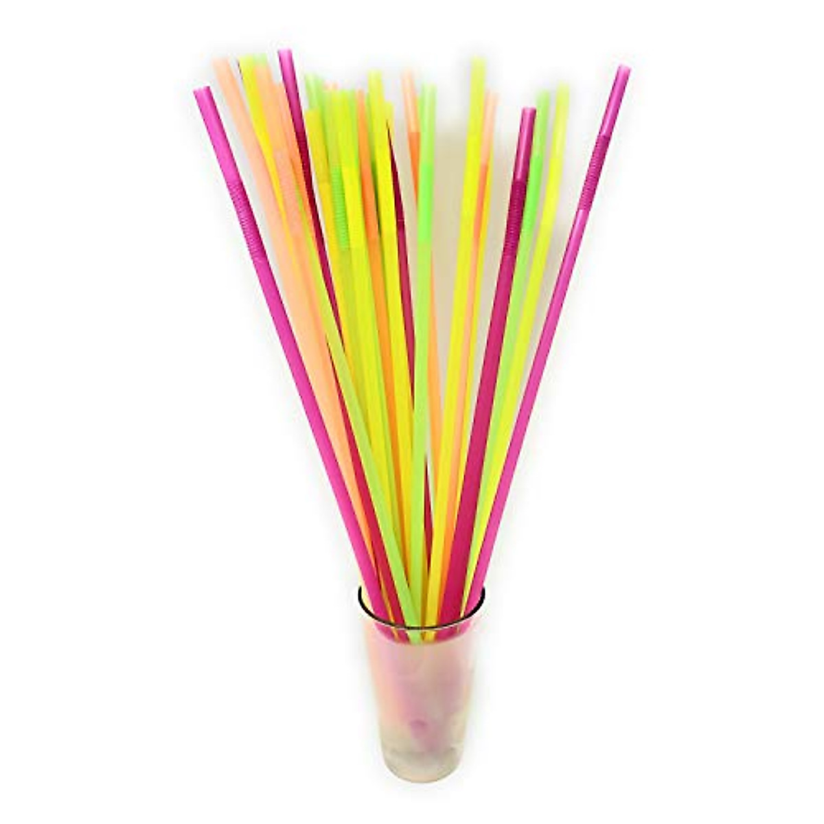 17 Inch Mammoth Bendy Straws - ASSORTED NEON (Pack of 200) (2)