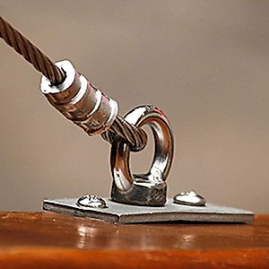 Aicosineg 4Pcs 304 Stainless Steel Eyebolts M12 Female Thread Ring Shoulder Metric EyeNuts Fastener Round Shape Lifting Eye Nut Fastener for Industrial Cables Rope Fitting Marine Silver Tone