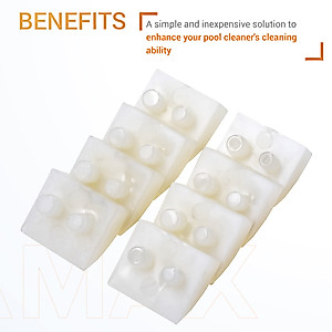 Canamax Premium AXV414P AXV014P Pool Vac Pool Cleaner Pod Shoe - Replacement for Hayward Navigator and Pool Vac Vacuum Pool Cleaners - Pack of 8