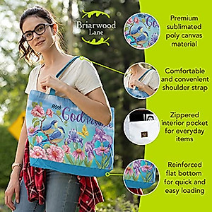 With God Religious Canvas Tote Bag Inspirational 14.5" x 15" Briarwood Lane