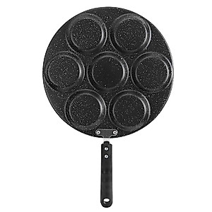 TOPINCN 7 Holes Frying Pan Non Stick Fried Eggs Cooking Pan Burger Mould Household Kitchen Cookware Cookware Breakfast Cooking Tool