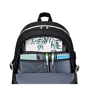 Joymoze Women Stylish Backpack Set Girl Laptop Backpack Casual Daypack Black