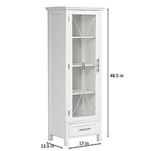 Teamson Home Delaney Wooden Storage, 48.5", Linen Cabinet