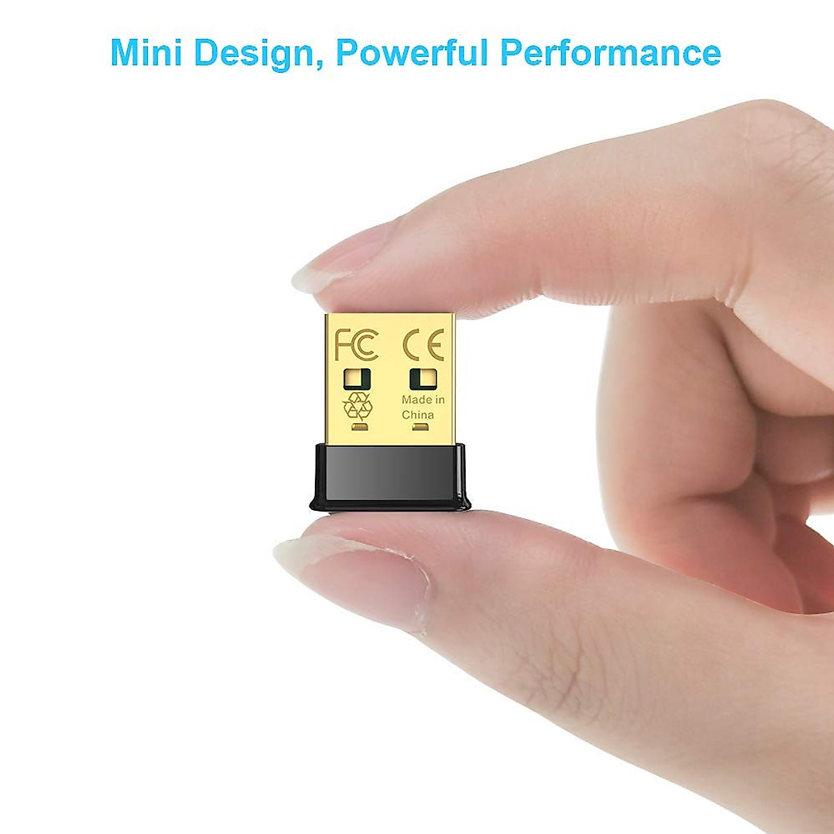 1Mii USB Bluetooth Adapter for PC (2 Pack), Bluetooth Dongle 5.0+EDR, Support Windows10/8.1/7 for Desktop, Laptop, Mouse, Keyboard, Headsets, Speakers
