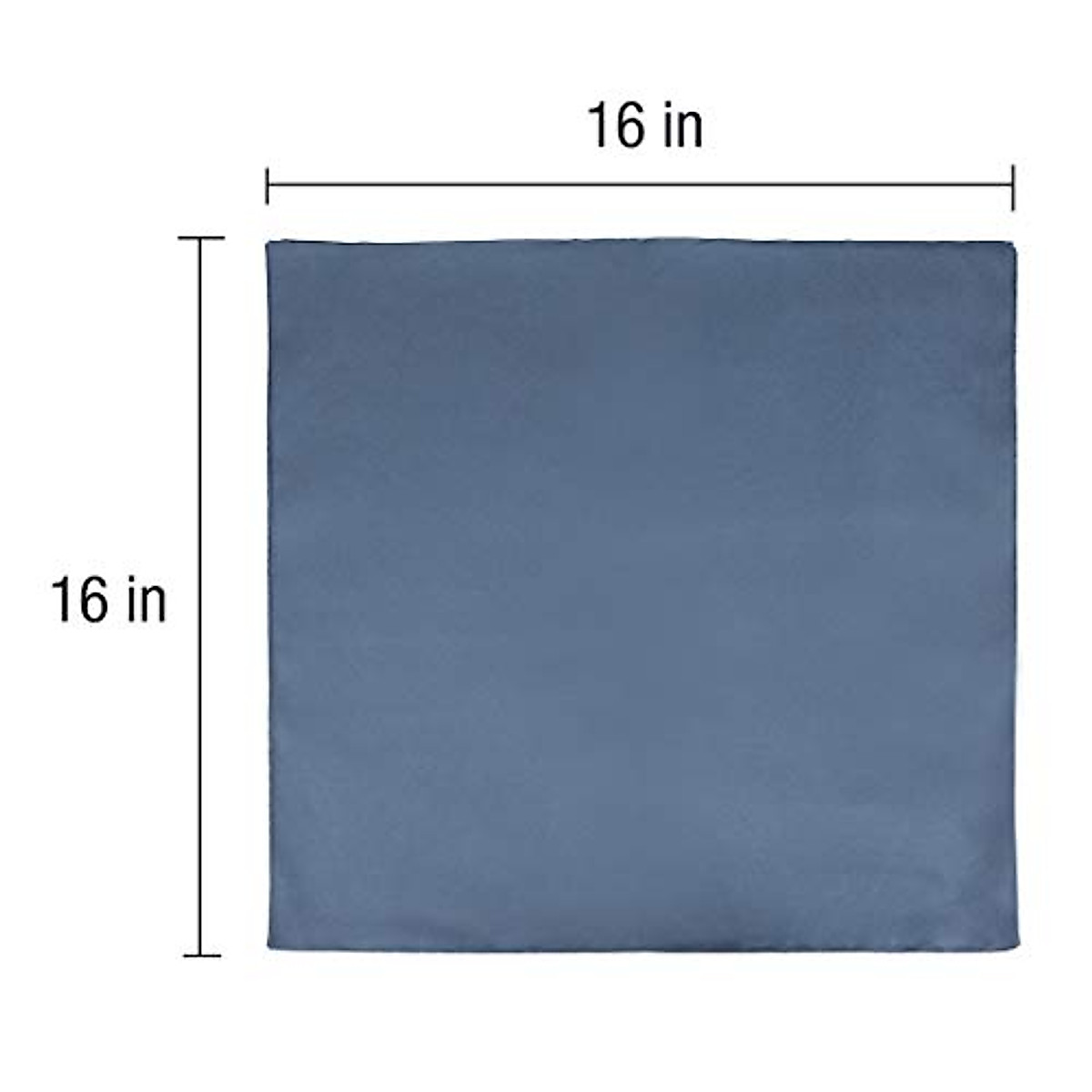 CleanAide® Suede Microfiber Cloth Towel, 16 by 16 Inches, Blue, 12 Pack