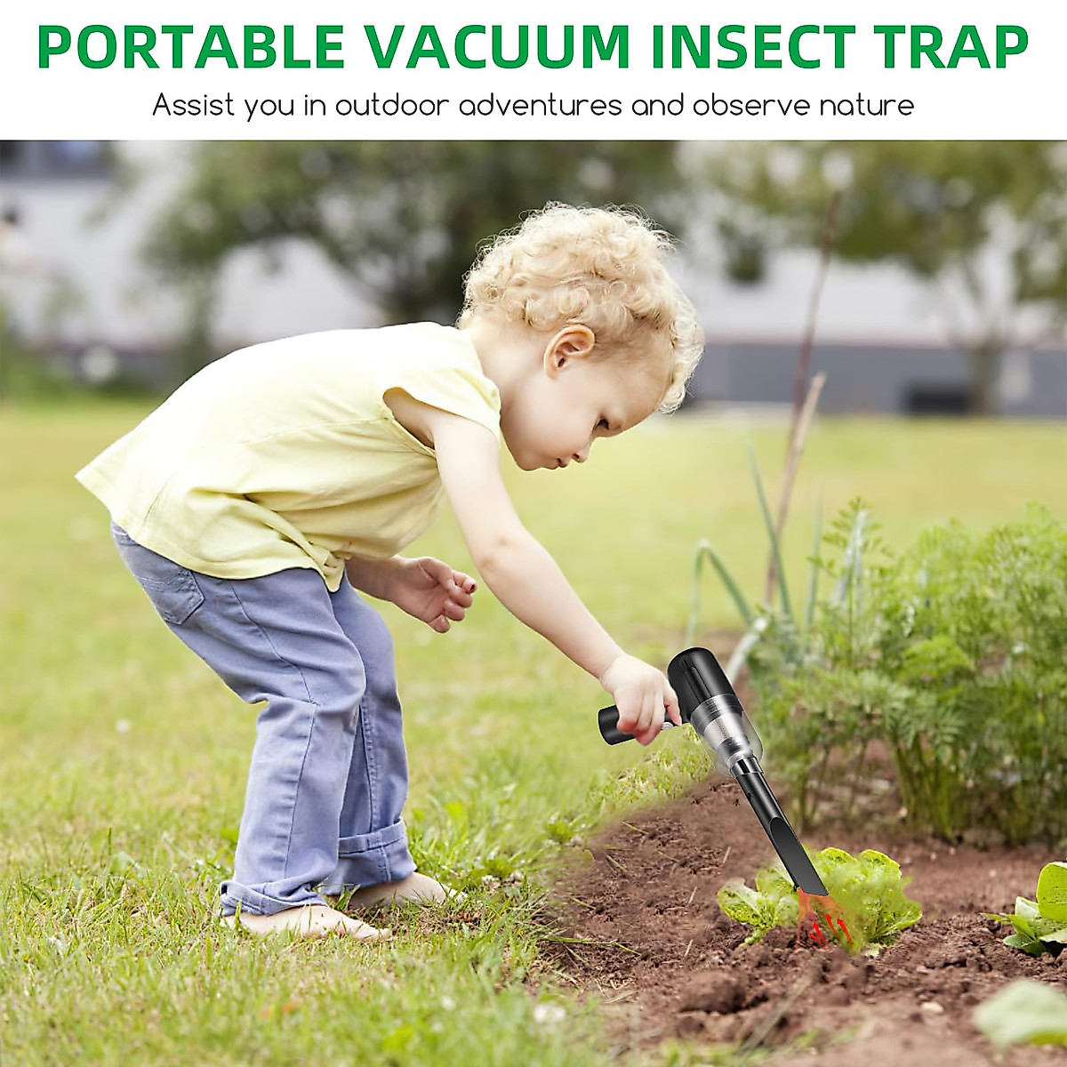 2024 Upgraded Bug Vacuum & Handheld Vacuum Cordless with 9000PA, High Power Portable Bug Catcher Small Spider Catcher Use for Home Office Car RV Insect Traps Catcher and Release with Insect Cage