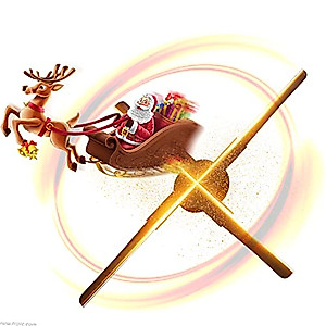 17.7 inch HD 3D Hologram Fan Projector Halloween Display 65s WiFi Bluetooth Can Be Found Projector Lamp 1400P Hi-Resolution Holographic Projector Fan is Best for Business,Store,Shop,Bar(17.7 inch HD)