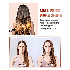 5 in 1 Curling Iron Set - BESTOPE PRO Curling Wand Iron with Interchangeable Barrels, 0.35”-1.25” Hair Curler Wand for Hairstyle, Instant Heat Up for All Hair Types, Heat Protective Glove & 2 Clips