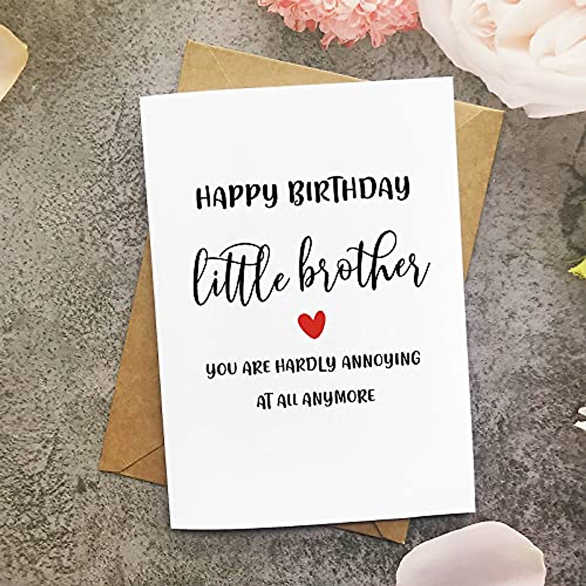 Happy Birthday Little Brother Card, Sister Birthday Card Funny, Birthday Gift From Brother Or Sister