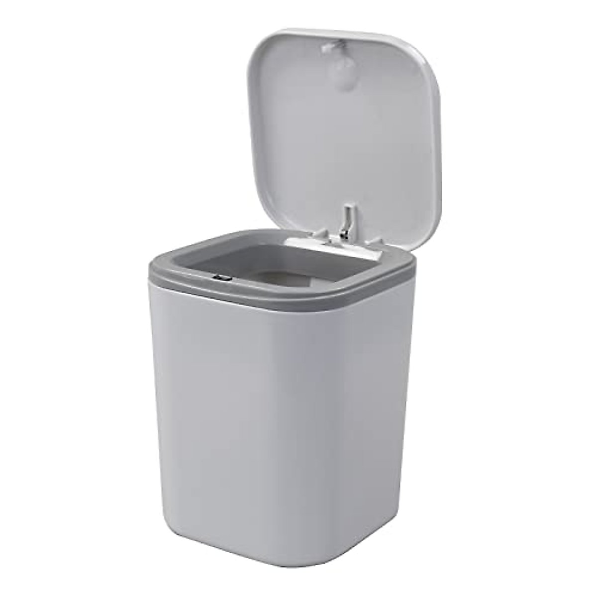 Idomy 0.5 Gallon Tiny Desktop Push-Button Trash Can, Mini Garbage Can, Gray