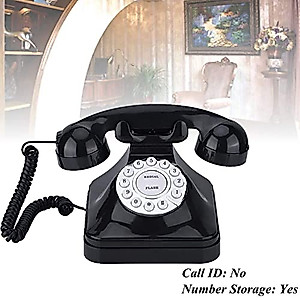 Push Button Phone, 1960&#039;S Vintage Phones Landline for Home, Antique Desk Phone Telephones Land Line, Retro Telephone with Rotary Dialler